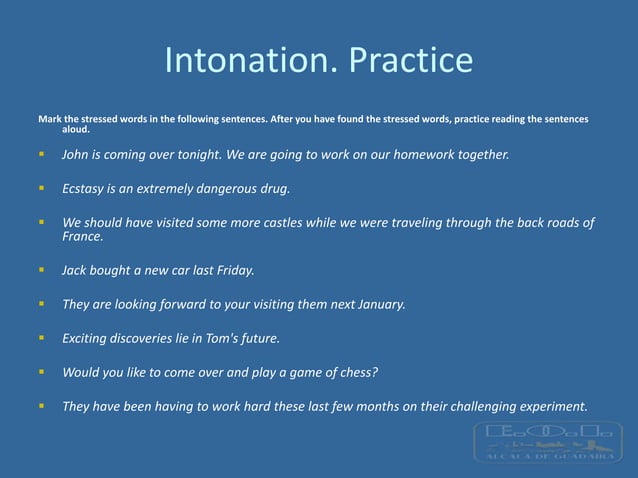 English pronunciation, intonation and stress | PPT