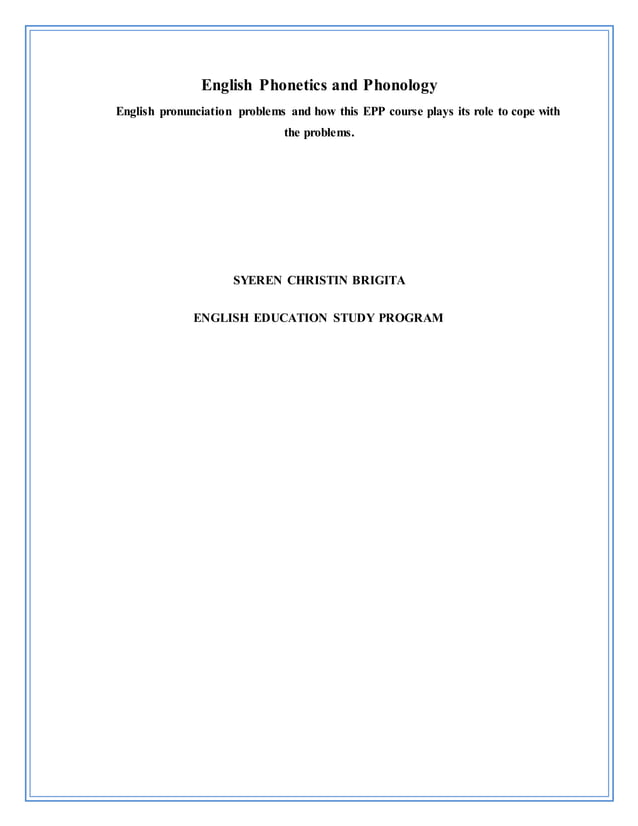 English pronunciation problems | DOCX