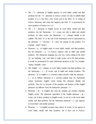 English pronunciation problems | DOCX