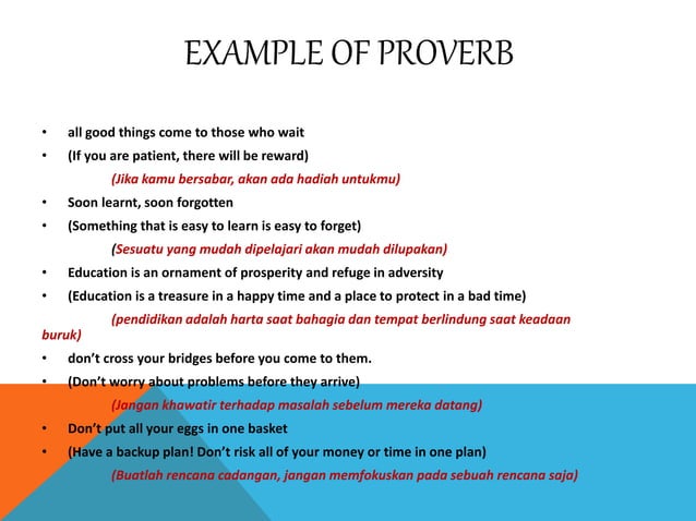 ENGLISH PROVERB AND RIDDLE.pptx | Career Advice | Careers