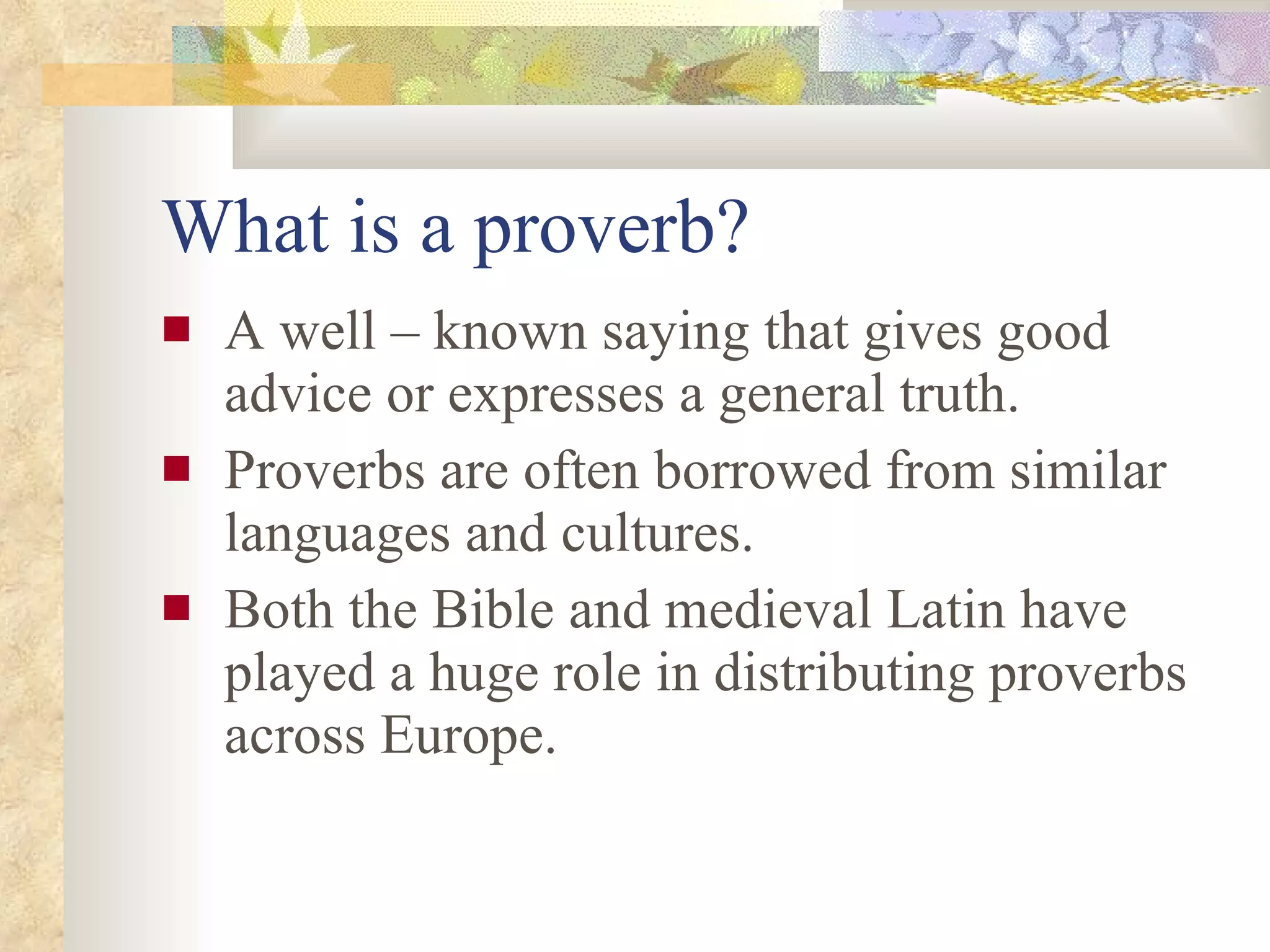 English Proverbs | PPT
