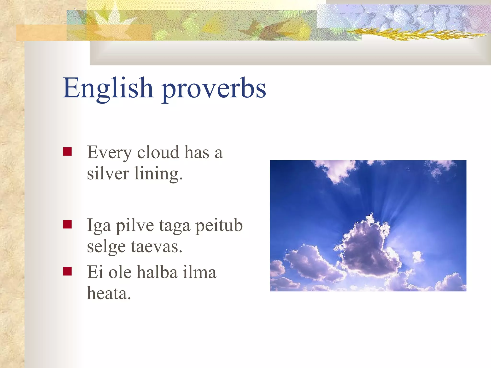English Proverbs | PPT