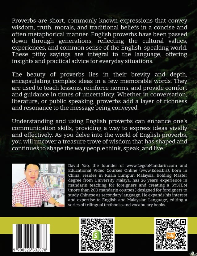 English Proverbs: A Journey Through Timeless Wisdom 英语谚语：穿越时光的智慧之旅 | PDF