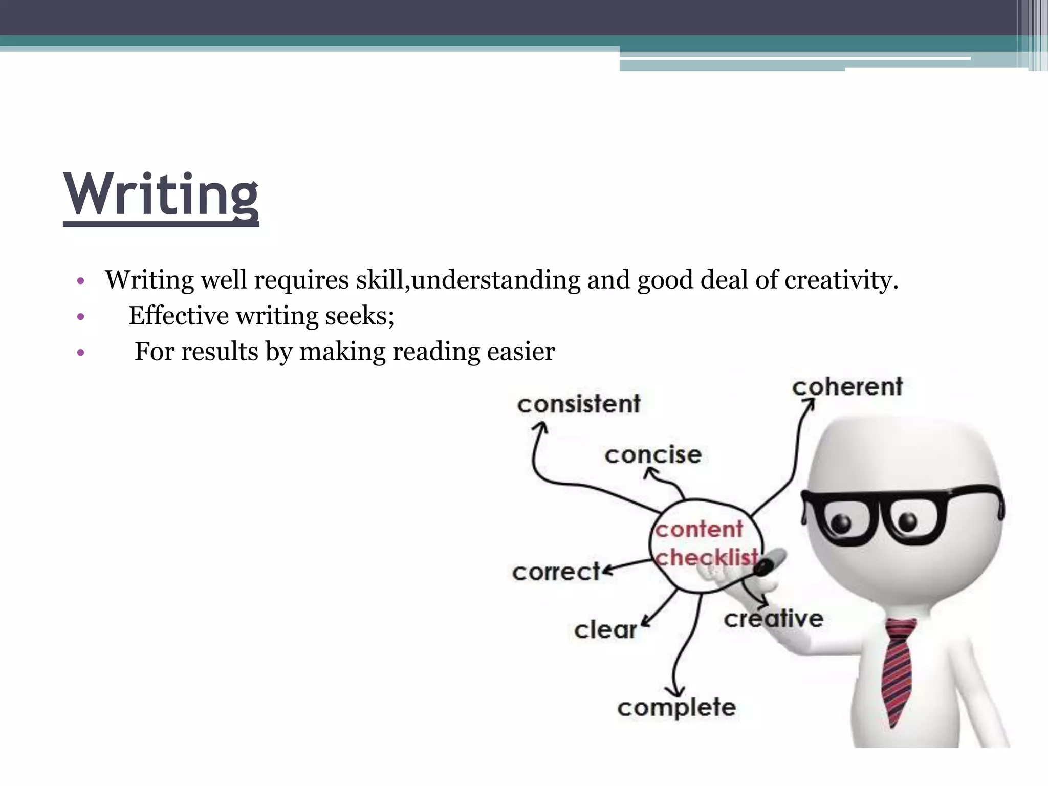 English (putting it in writing) | PPT