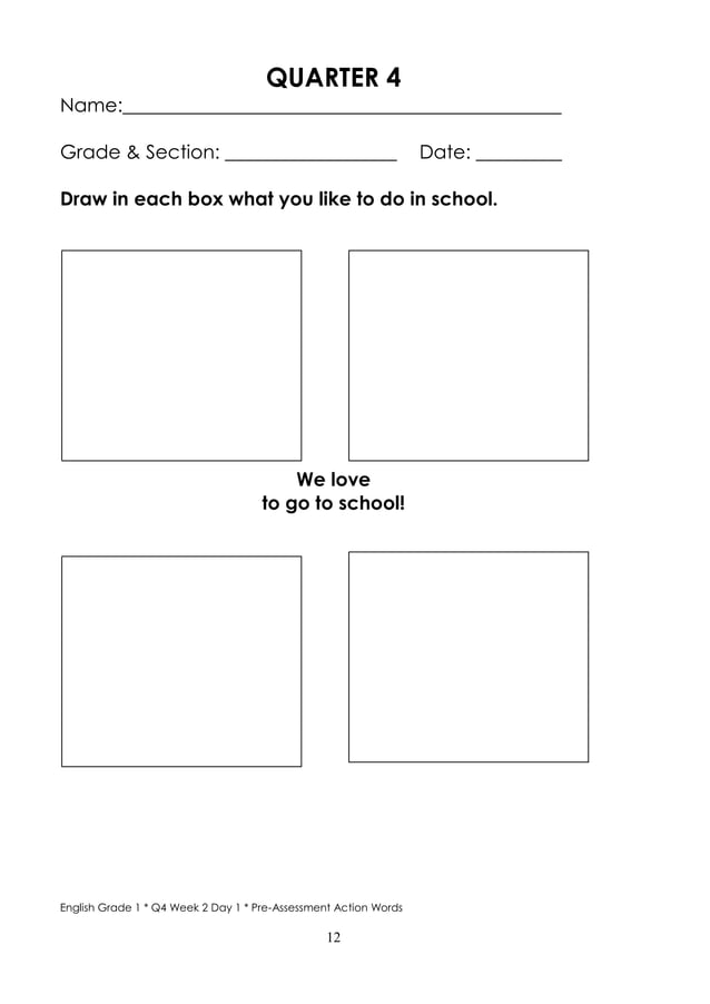 K TO 12 GRADE 1 LEARNING MATERIAL IN ENGLISH (Q3-Q4) | PDF ...