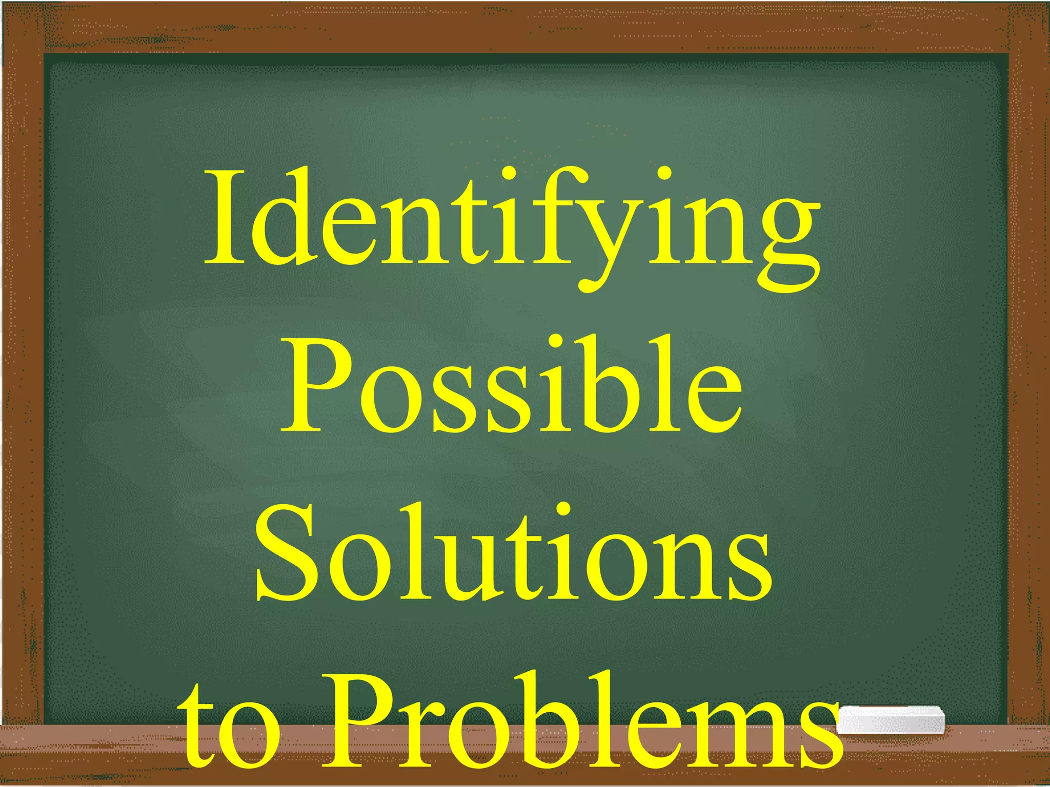 English 3 Identifying Possible Solution to Problem | PPTX