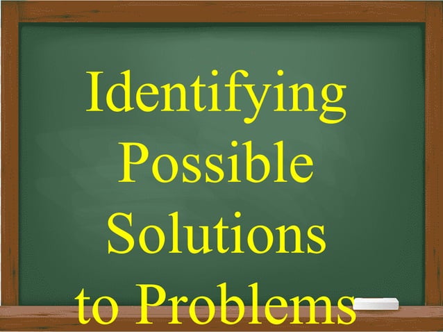 English 3 Identifying Possible Solution to Problem | PPTX | Educational ...