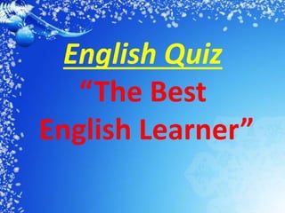 English quiz | PPTX