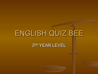English quiz bee | PPT