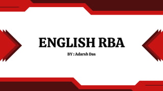 ENGLISH RBA - INTERNATIONAL BACCALEURATE | PPT