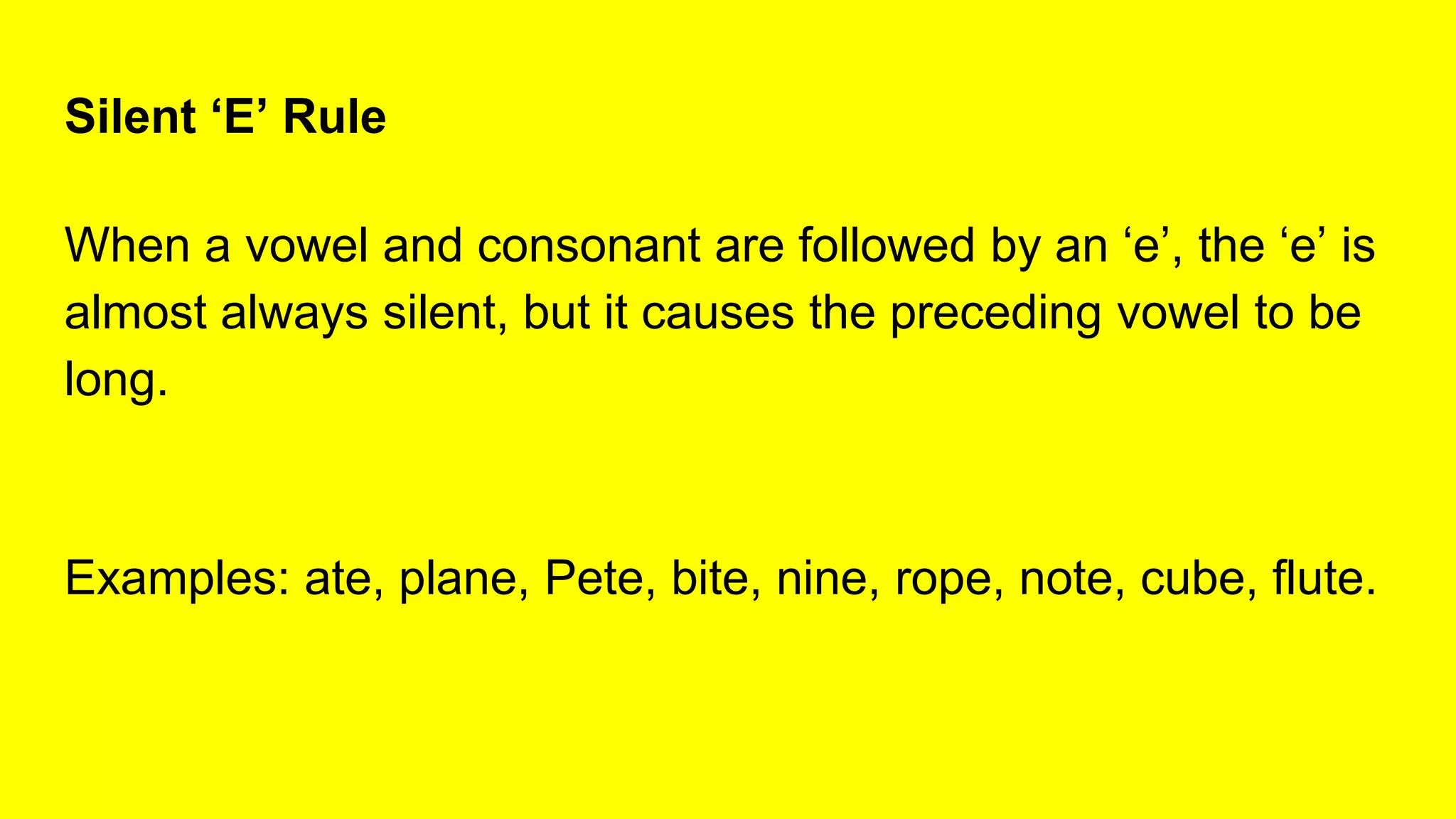 English reading rules | PPTX