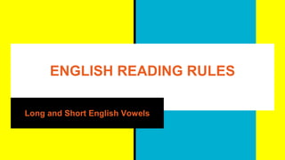 English reading rules | PPTX