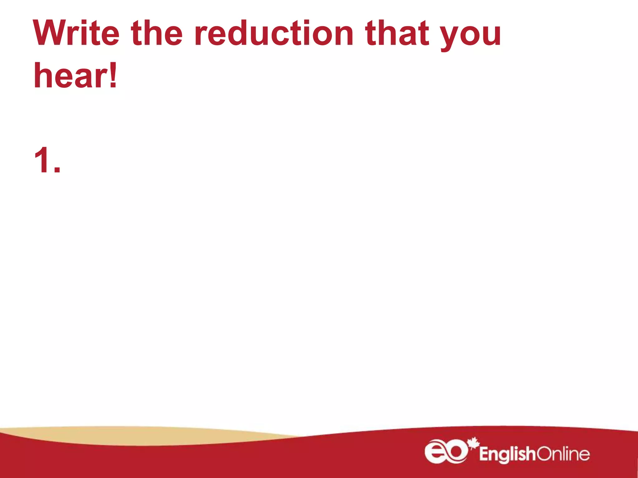 English reductions | PPTX