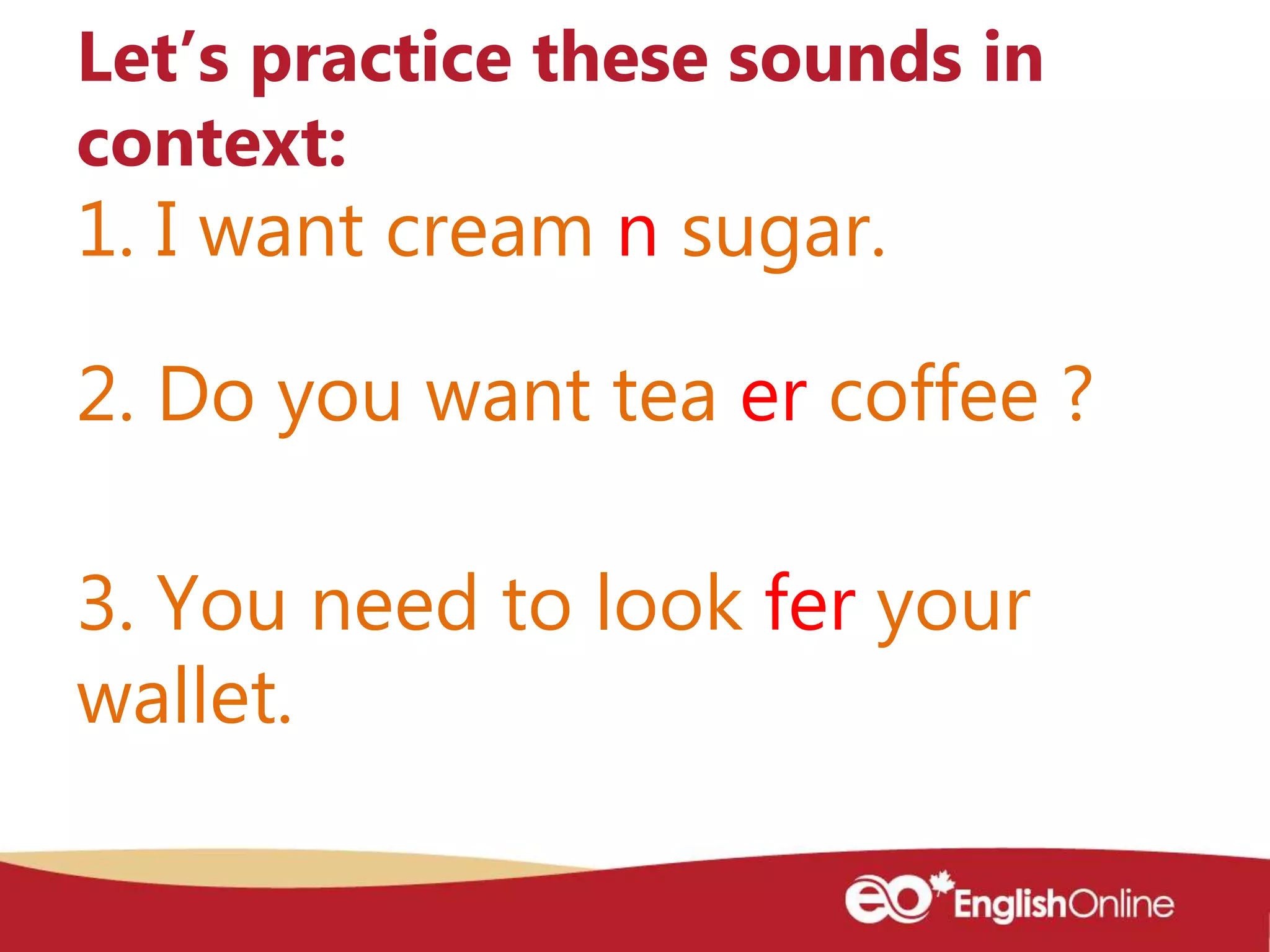 English reductions | PPTX