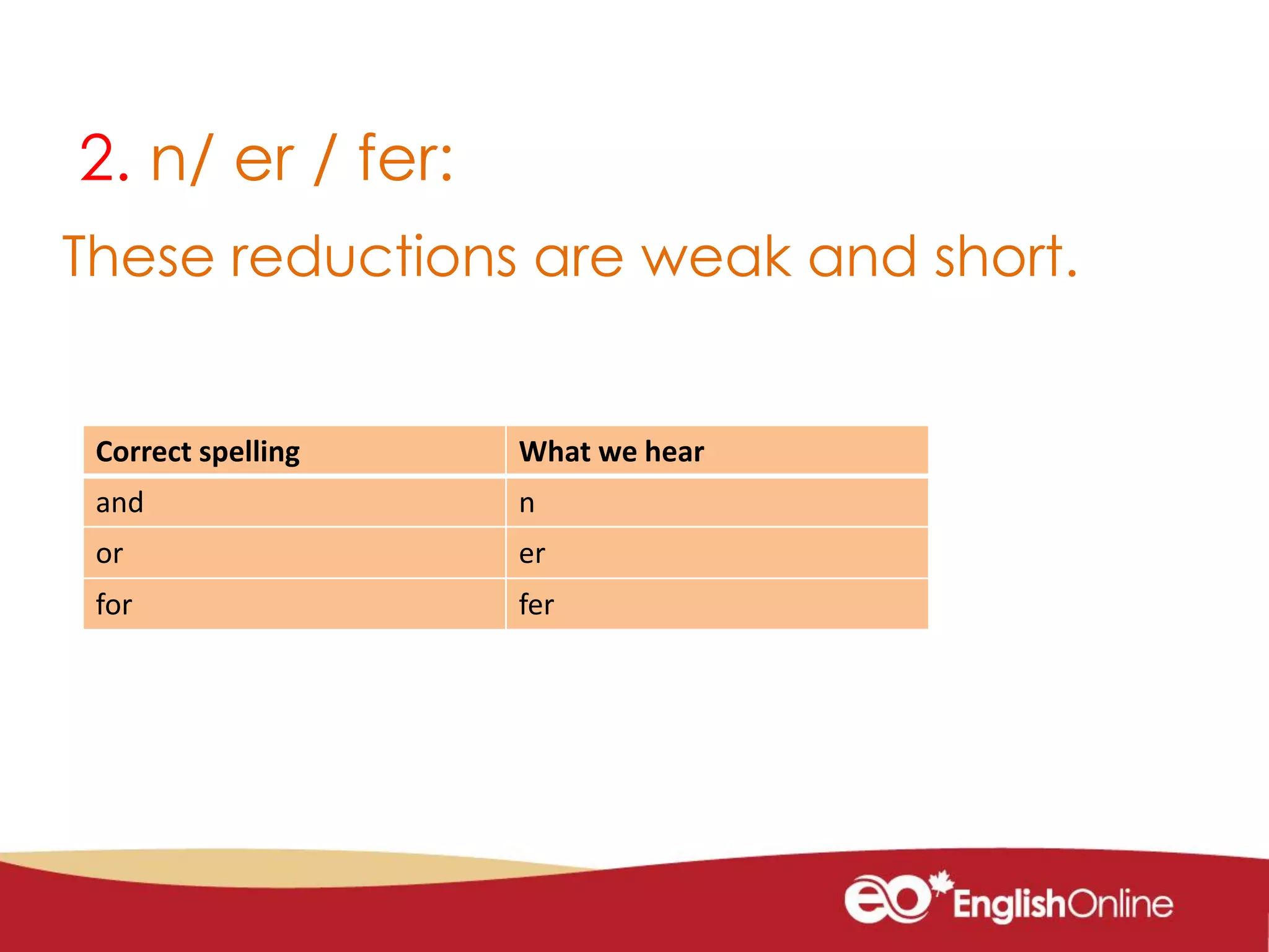 English reductions | PDF