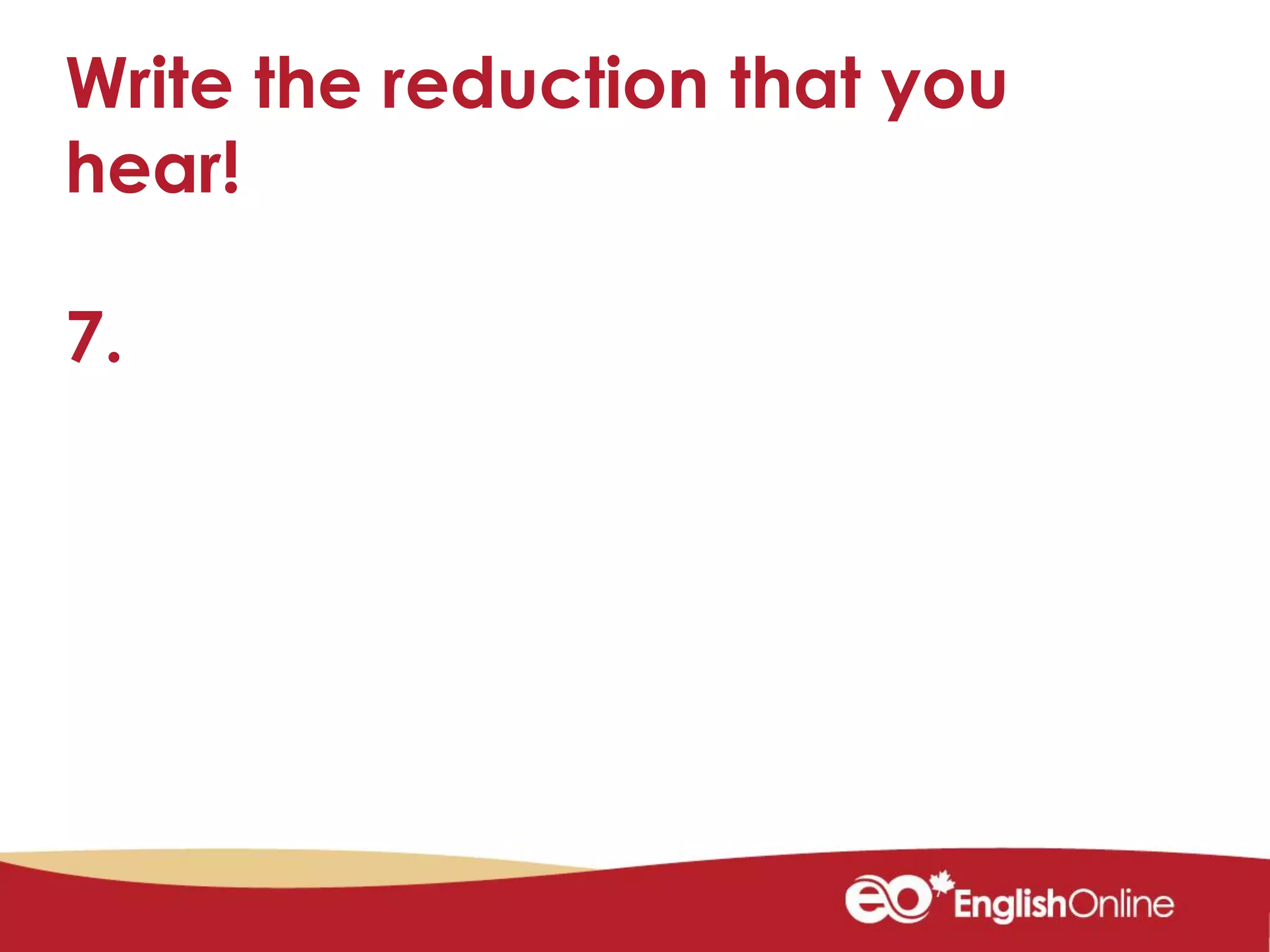 English reductions | PDF