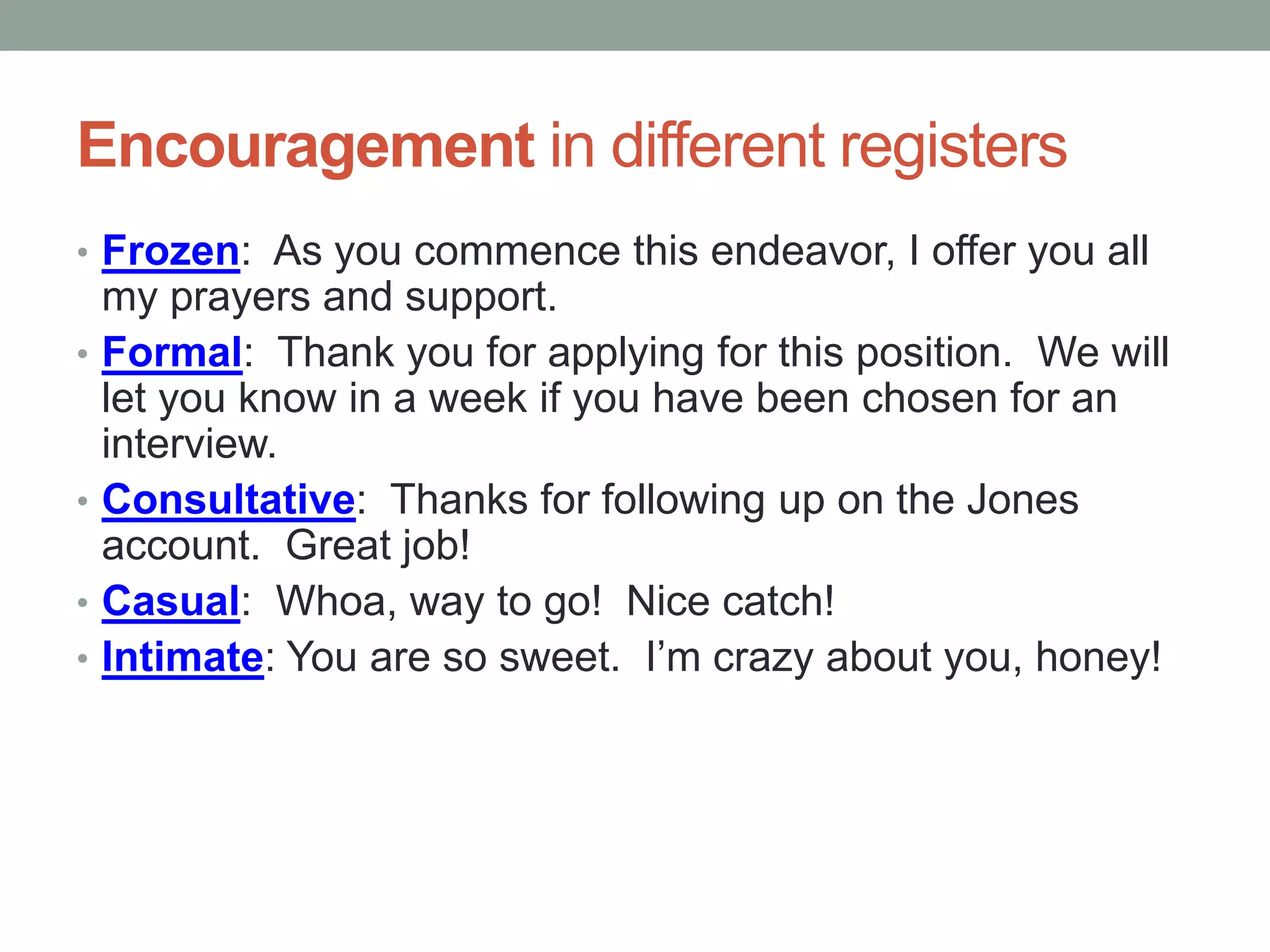 Types of Language Registers | PPTX