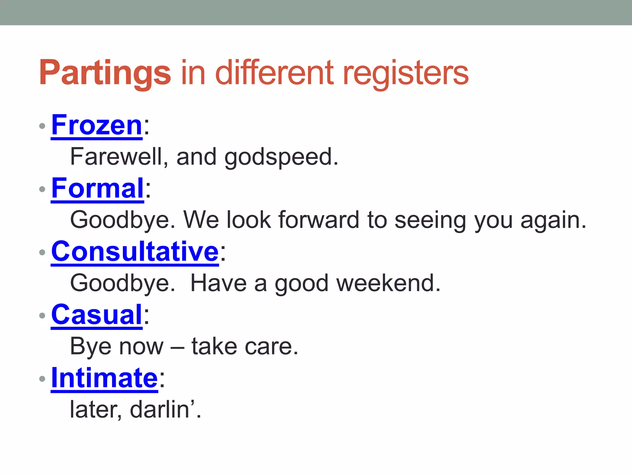 Types of Language Registers | PPTX