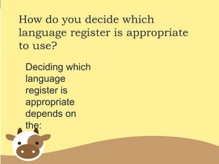 Types of Language Registers | PPTX