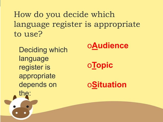 Types of Language Registers | PPTX | Resume Writing and Advice | Job Search