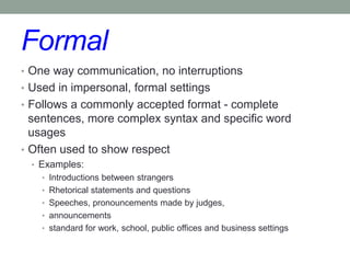 Types of Language Registers | PPTX