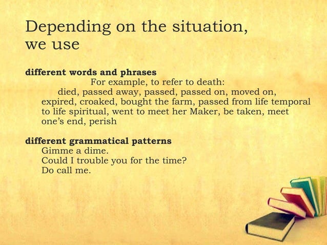 Types of Language Registers | PPTX | Resume Writing and Advice | Job Search