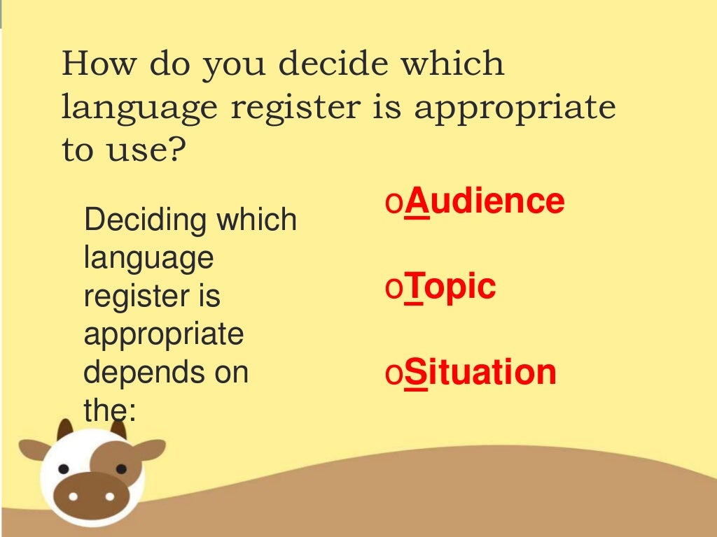 Types of Language Registers
