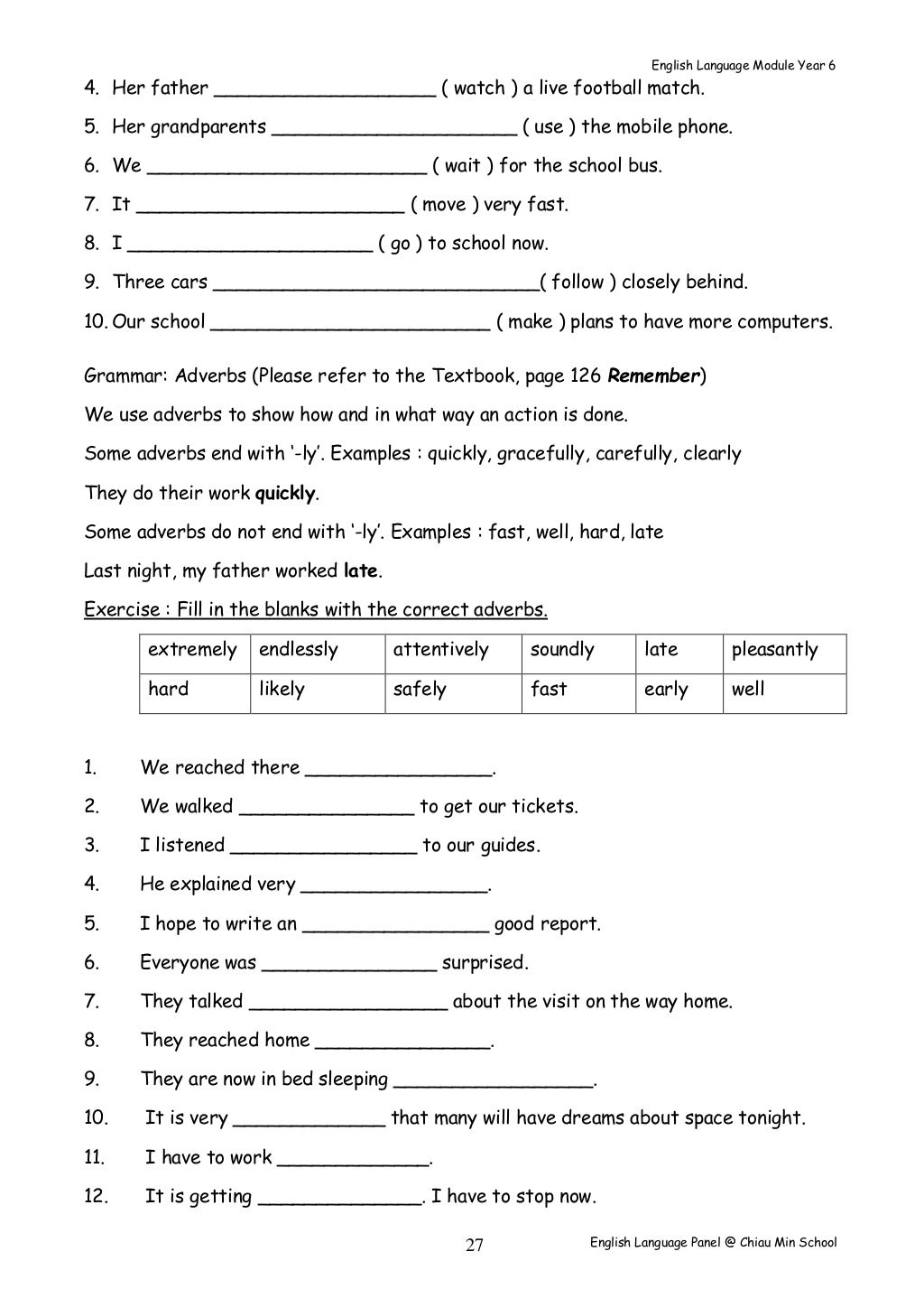 English remedial module