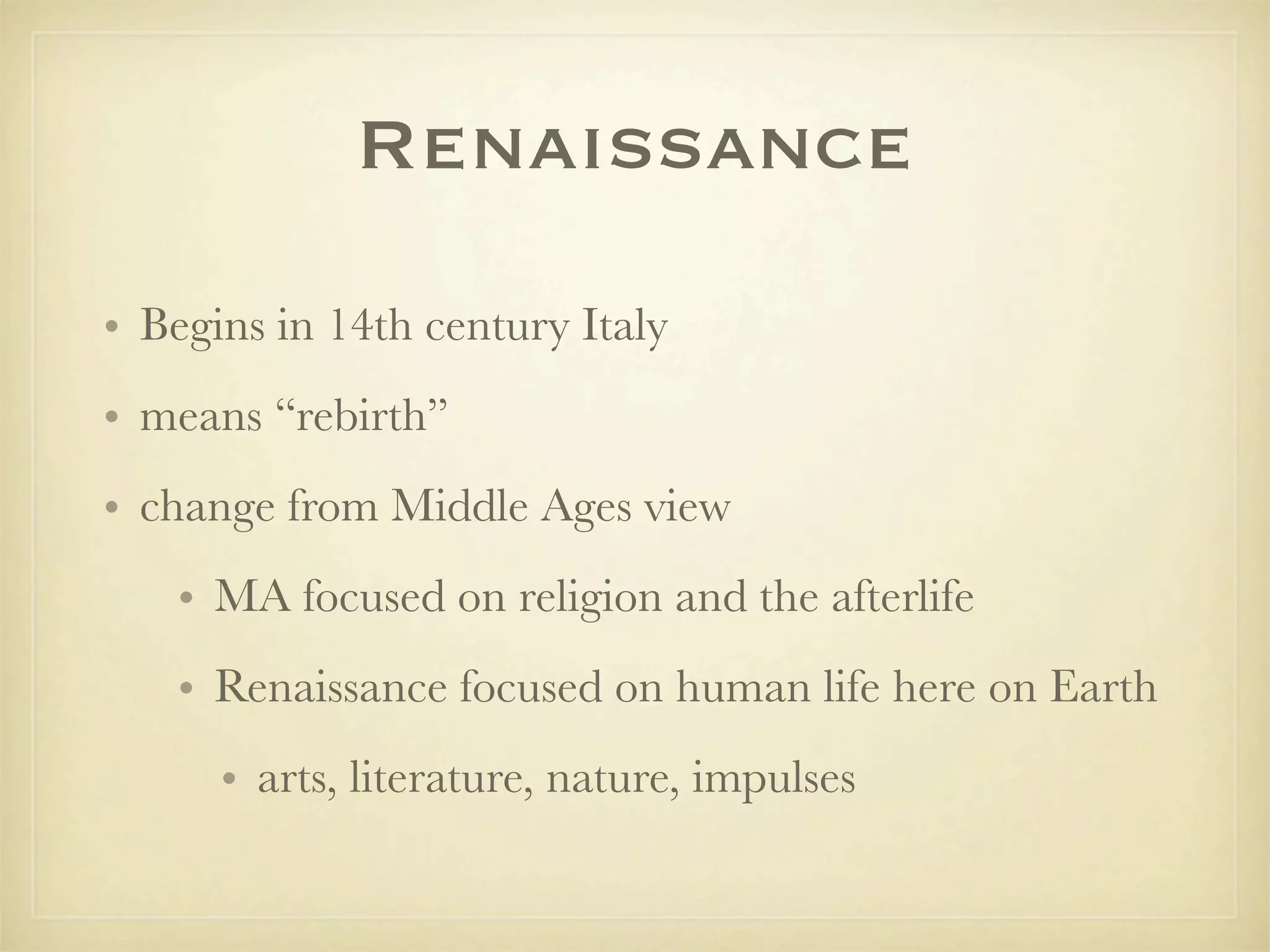 English Renaissance Slideshow | KEY