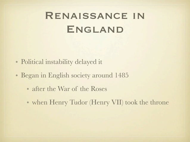 English Renaissance Slideshow | PPT