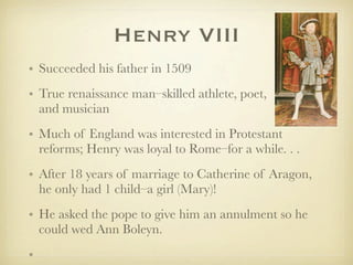 English Renaissance Slideshow | KEY