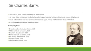 English renaissance - Charles Barry | PPTX