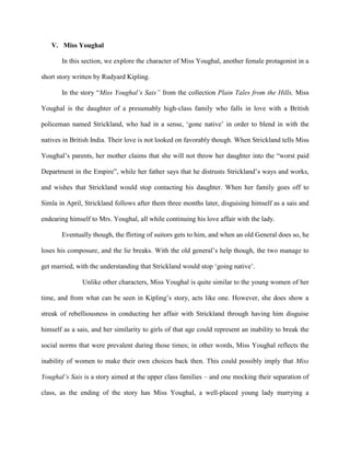 Kipling's portrayal of women in Plain Tales from the Hills - literary ...