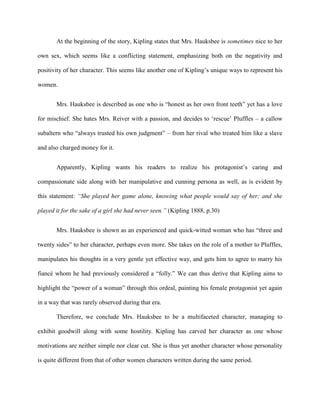 Kipling's portrayal of women in Plain Tales from the Hills - literary ...