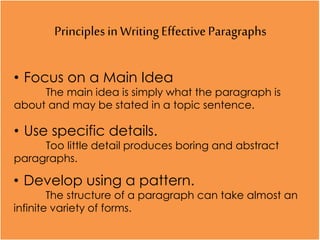 Steps in Writing a Paragraph | PPTX