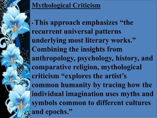 Critical Approach to Literature | PPTX
