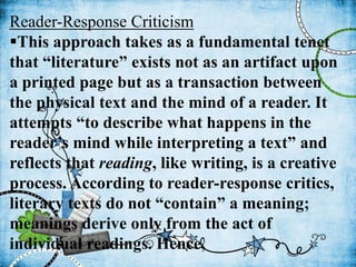 Critical Approach to Literature | PPTX