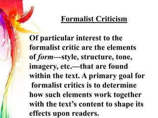 Critical Approach to Literature | PPTX