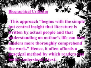 Critical Approach to Literature | PPTX