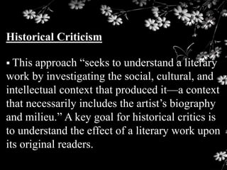 Critical Approach to Literature | PPTX
