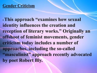 Critical Approach to Literature | PPTX