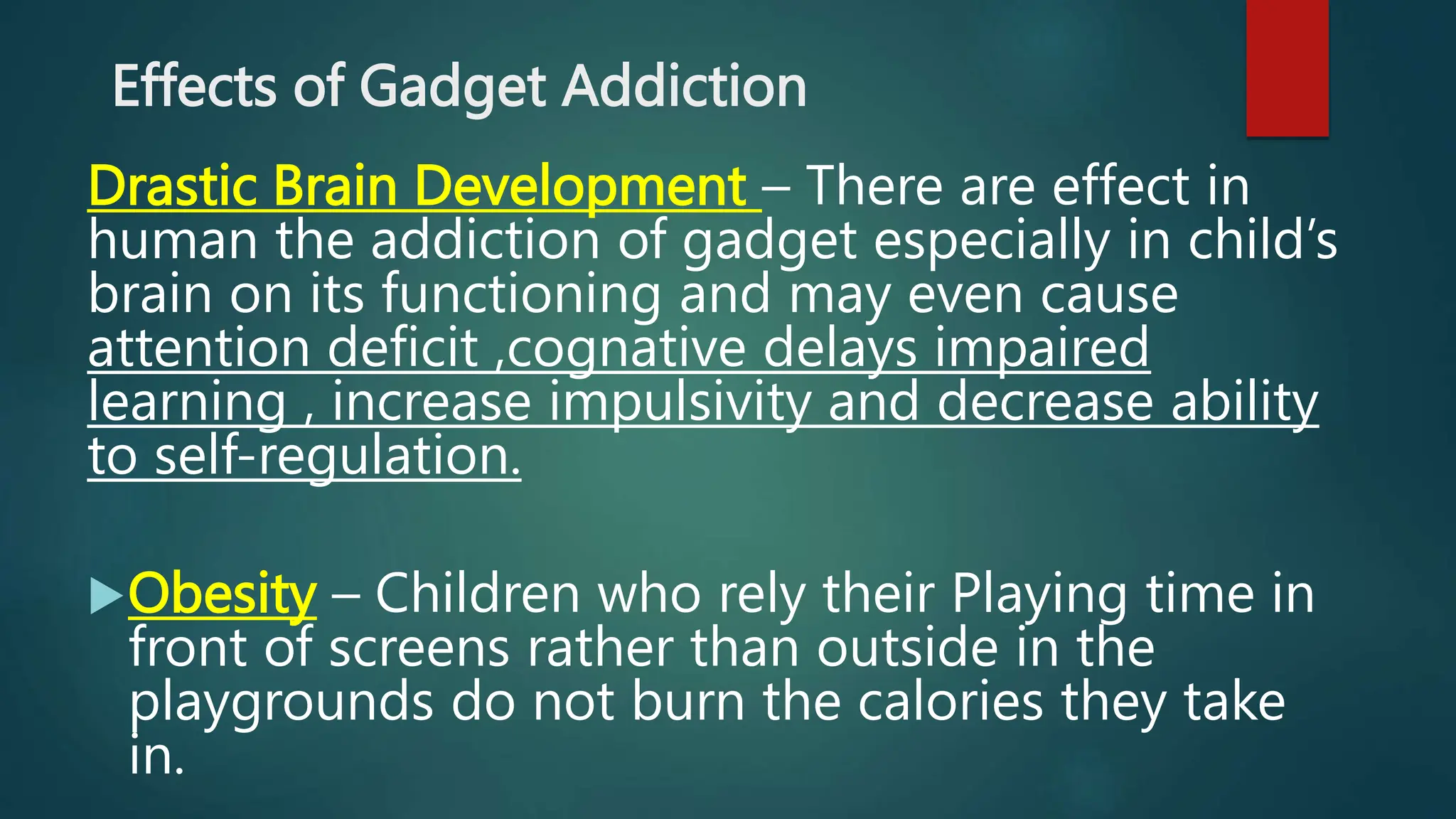 English reporting Gadget Addiction Discussions | PPTX