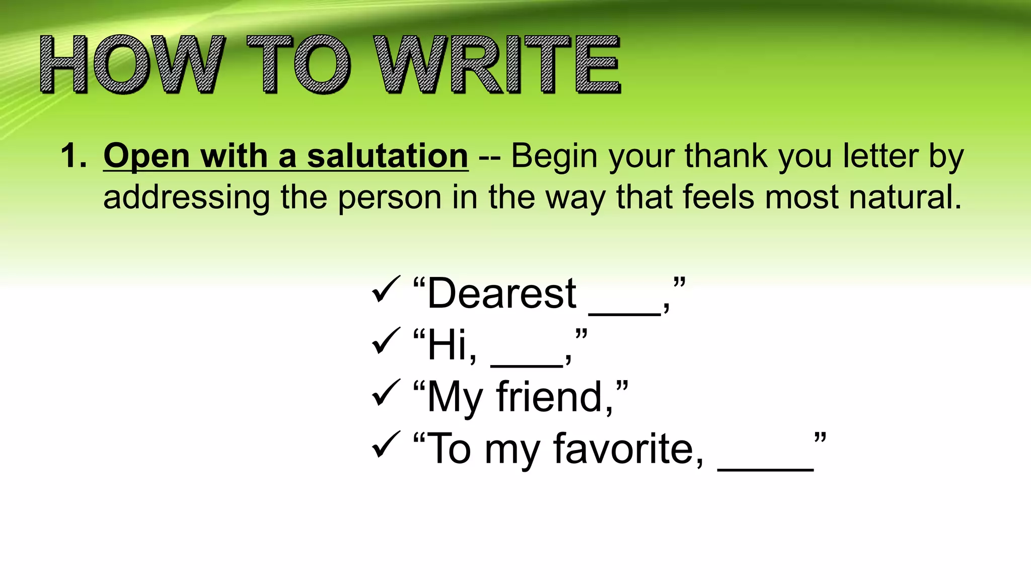 Letter of Gratitude | PPTX