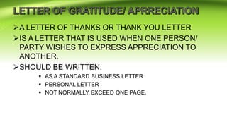 Letter of Gratitude | PPTX