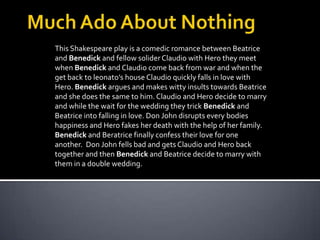 Benedick- English research assignment | PPTX | Comedy | Genres