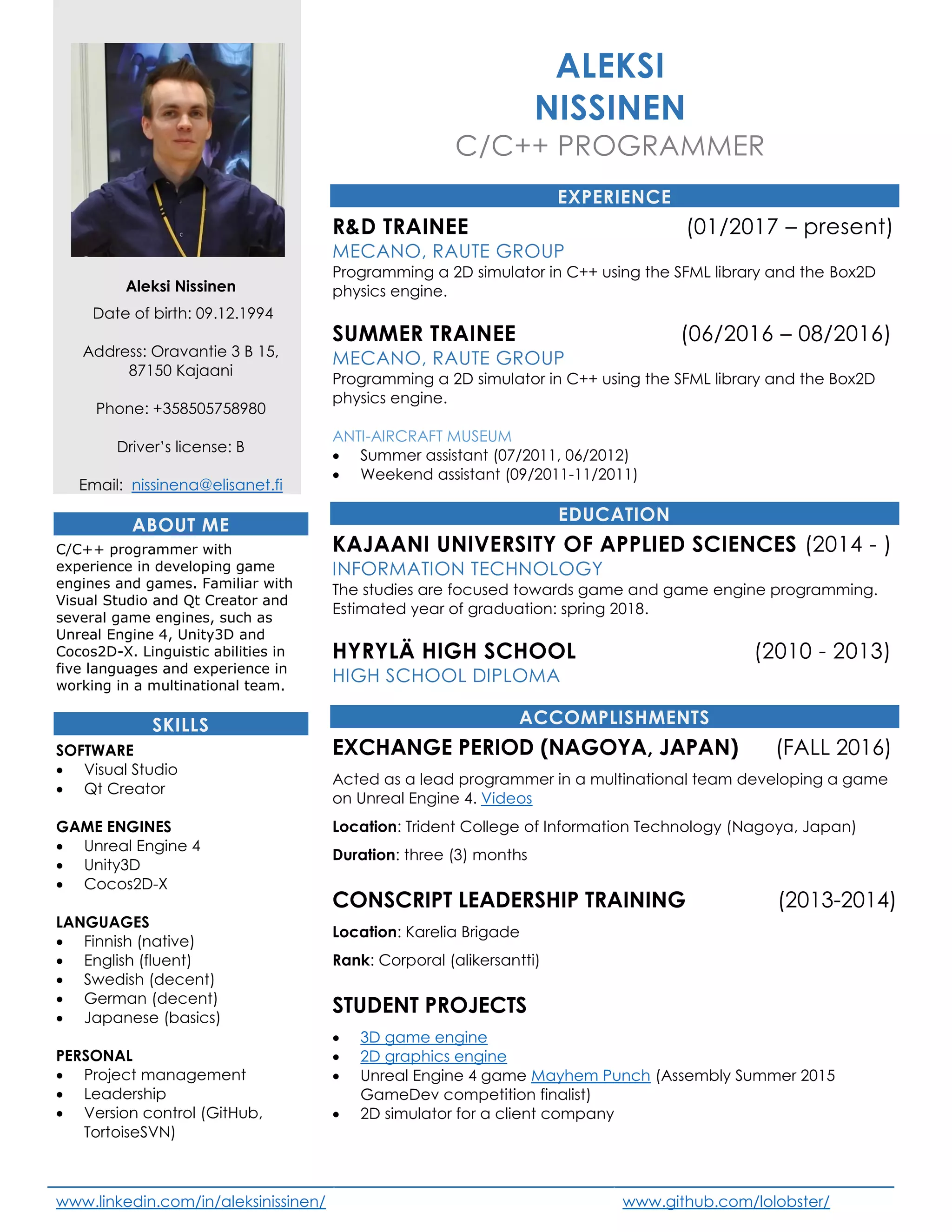 English resume | PDF