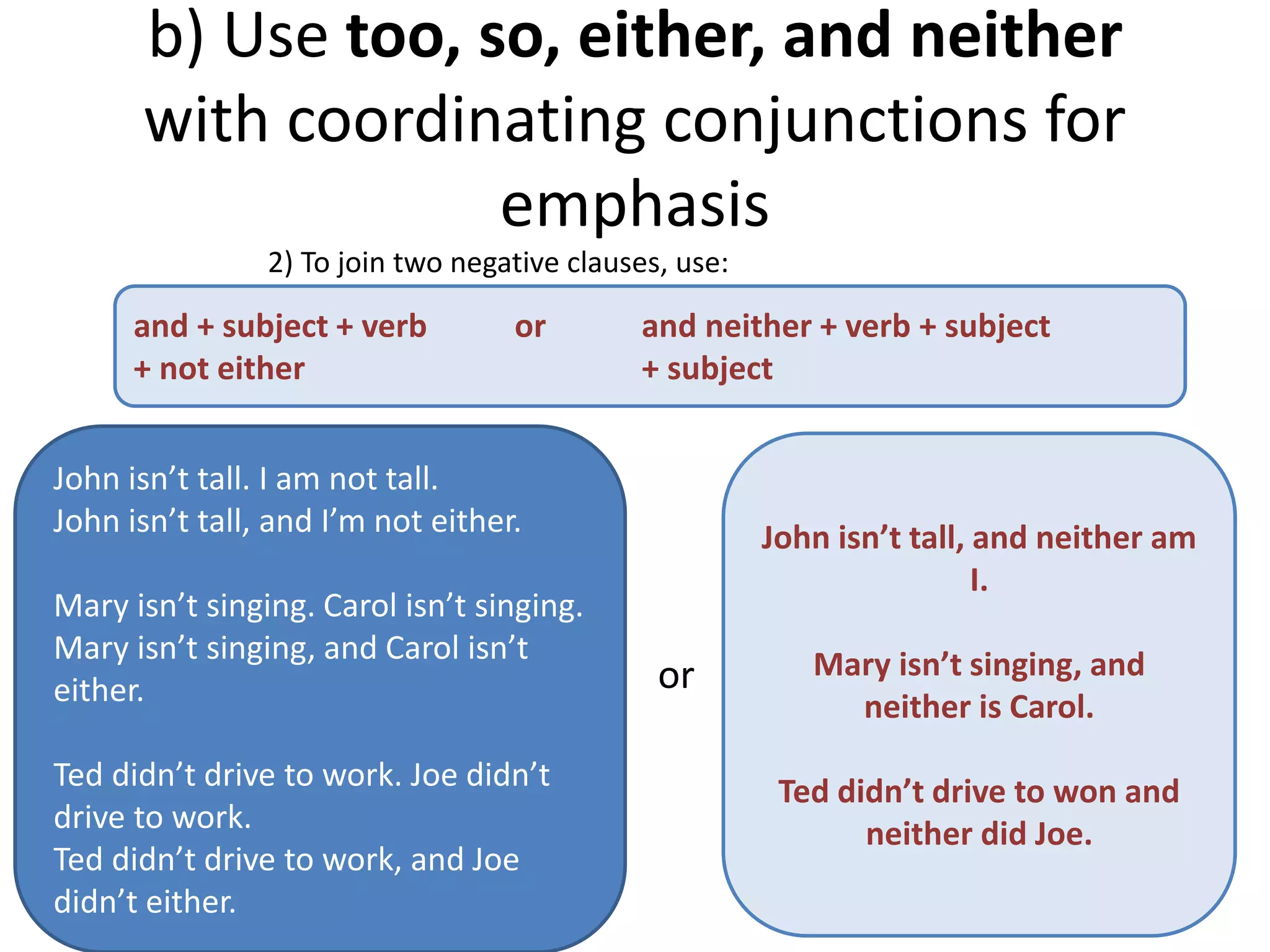 English review conjuntions | PPTX