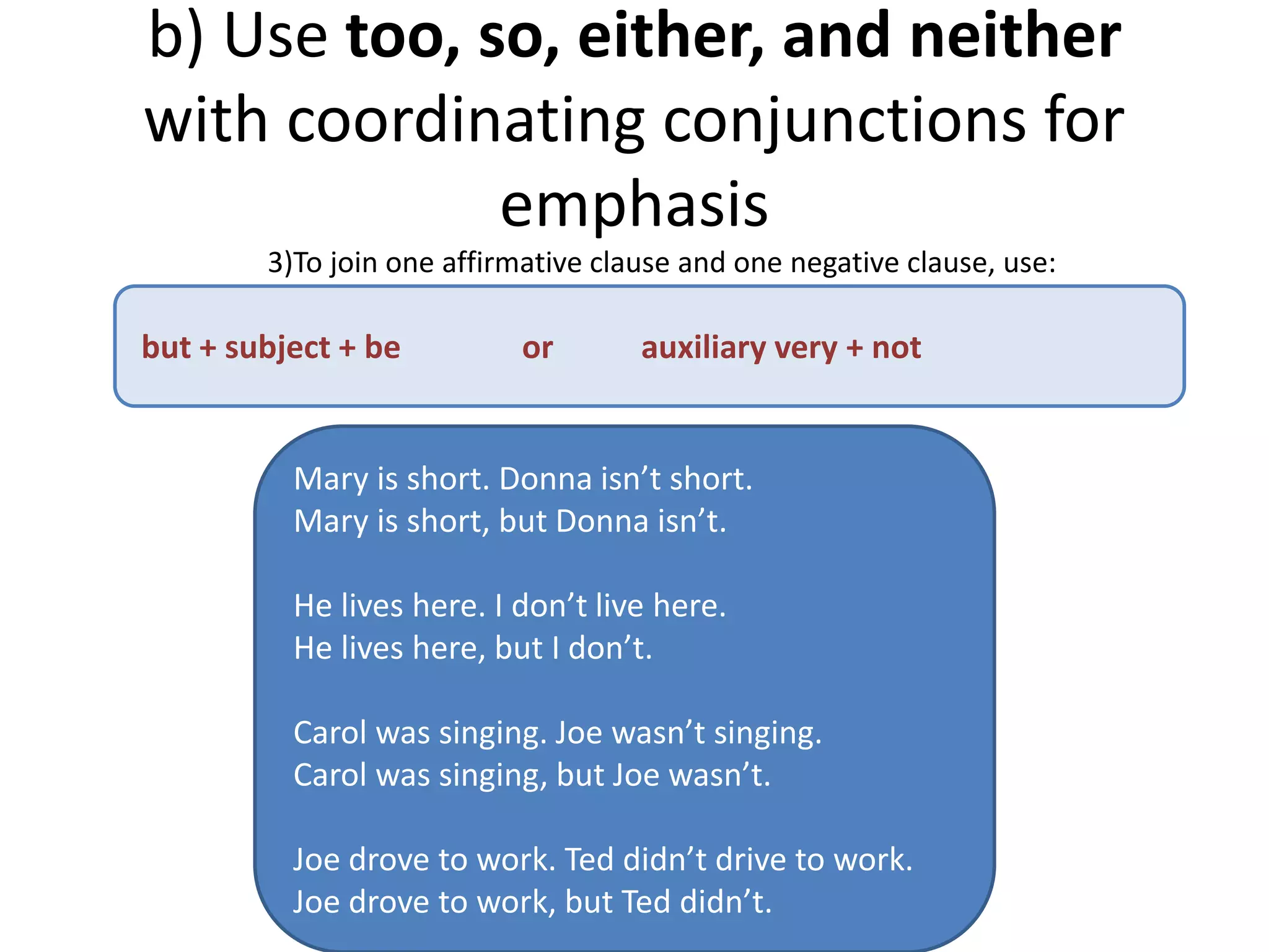 English review conjuntions | PPTX
