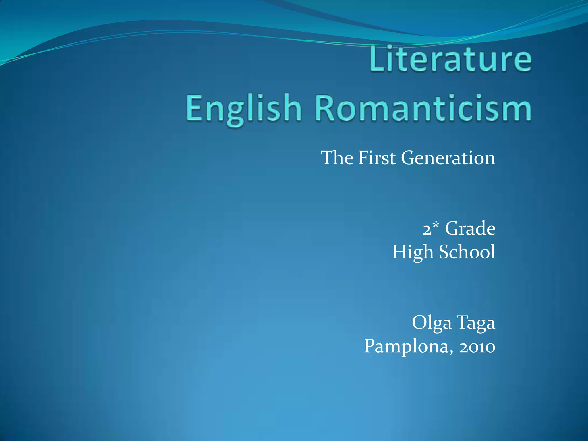 English Romanticism | PPTX