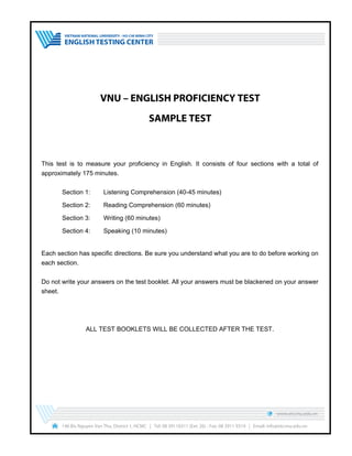 English sample test and key official version | PDF